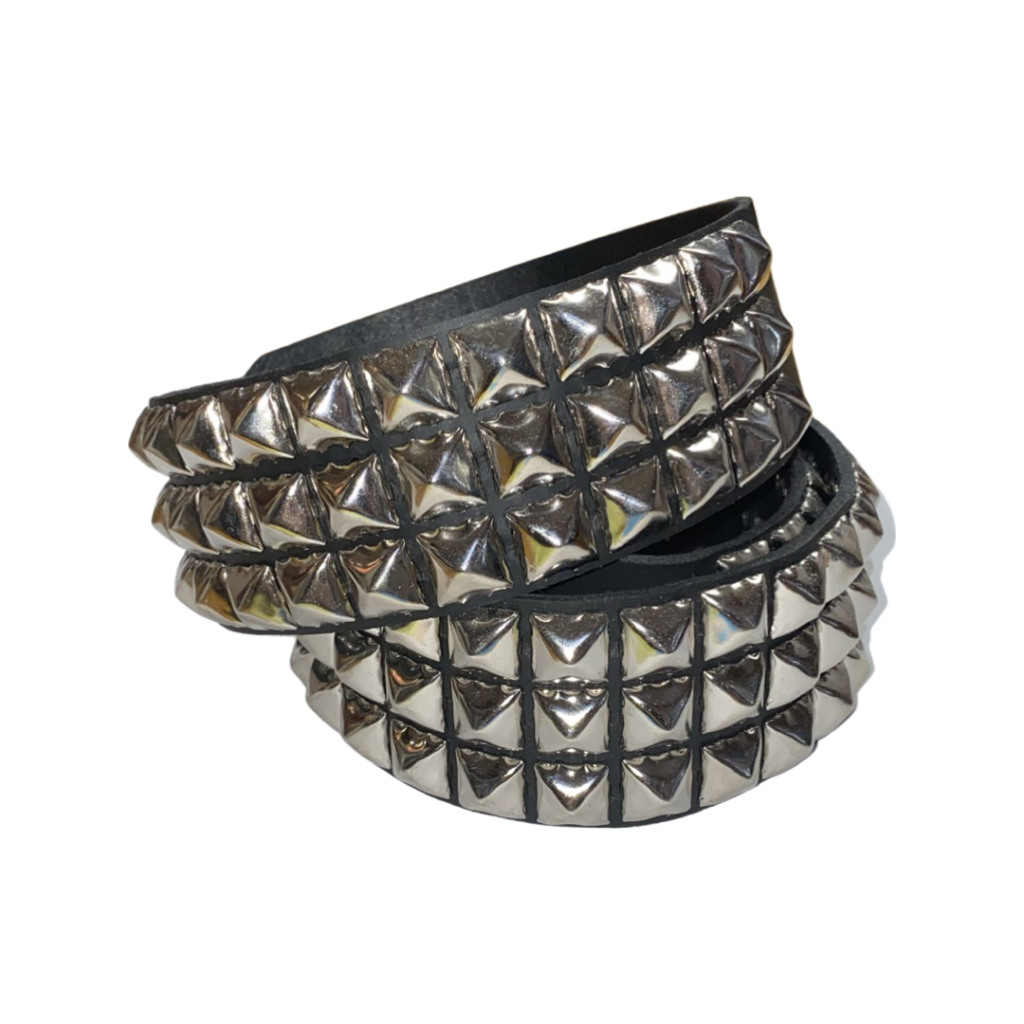 3 Row Pyramid Studded Belt