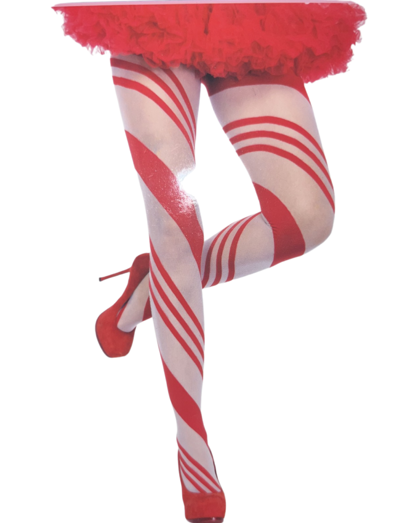 Candy Cane Stripe Tights - The Sockman